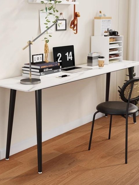 Slate long desk 40cm narrow home wall computer desk simple modern ...