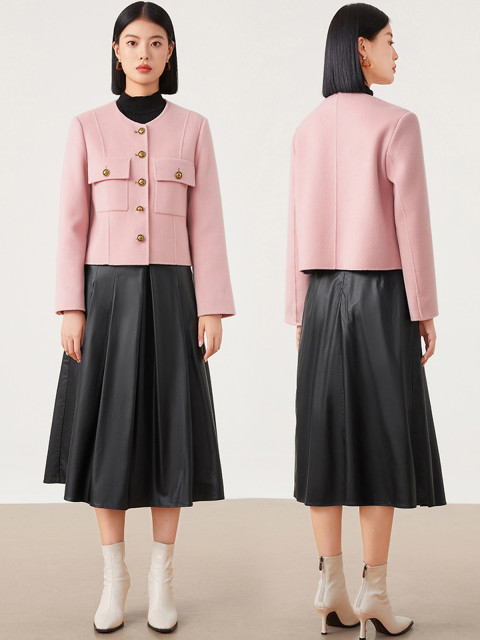 Jason Wen's double-sided wool jacket 2024 new small fragrance style 100 ...