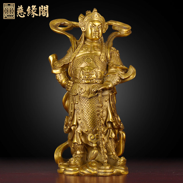 Ciyuan Pavilion Guan Gong Bronze Statue of Wei Tuo Buddha Statue ...