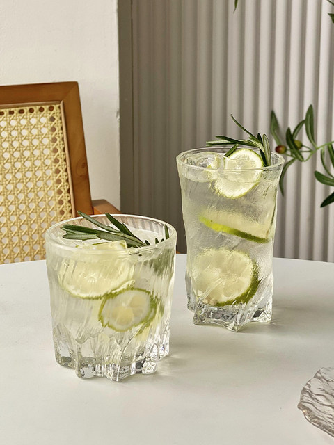 Glacier pattern glass ins style home frosted drinking cup creative ...