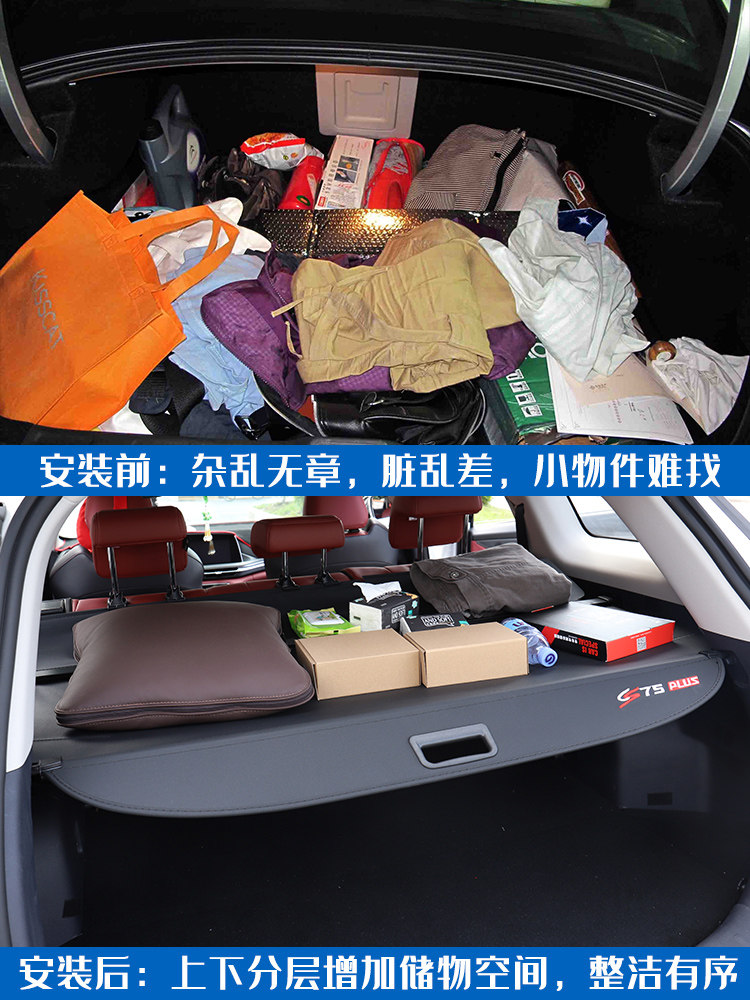 Щит за багажник Changan CS75 Plus - Кожа, Прибиращ се - Mo Huan