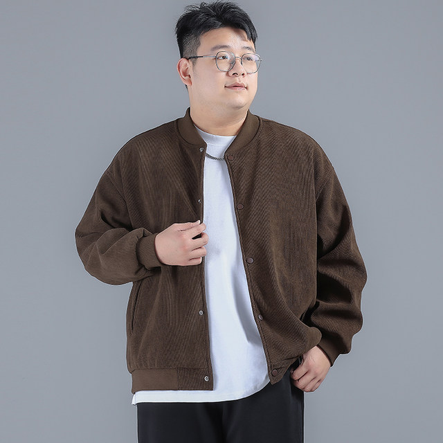 Large size men's jacket men's autumn and winter new loose plus fat plus ...