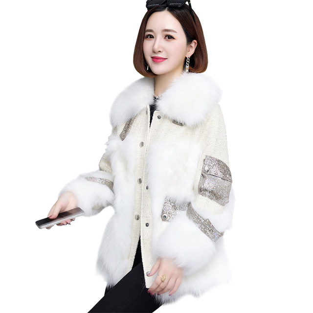 2024 winter new style fashionable slim and foreign temperament real fur ...