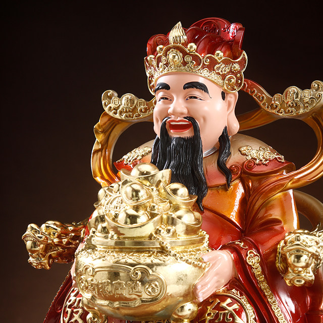 The God of Wealth and Wealth Buddha statue is used for home worship to ...