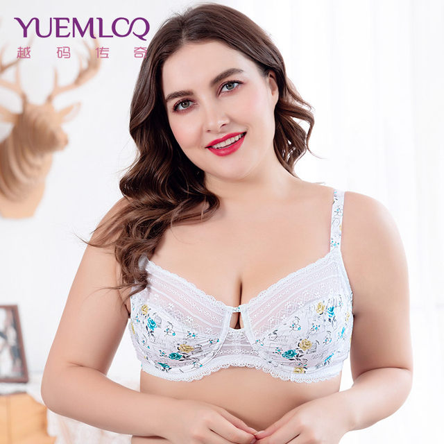 YUEMLCQ/Yuema Legend 95C Large Size Bra with Steel Ring Full Cup Fat mm Women's Thin Set 200 Jin ...
