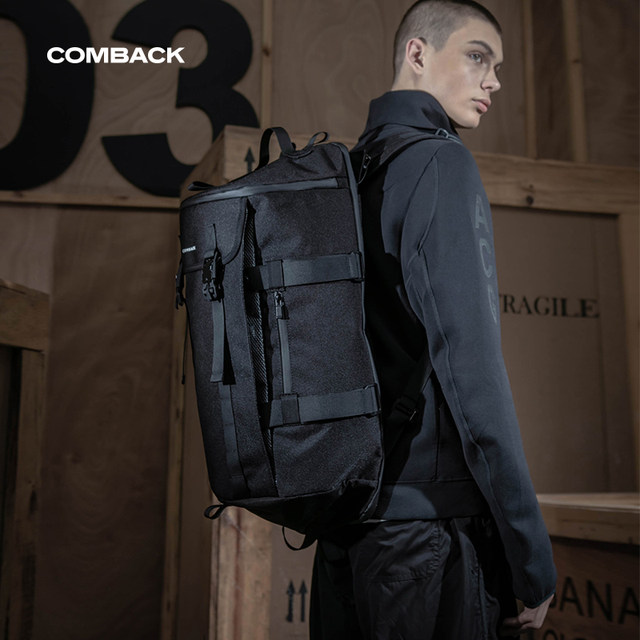 COMBACK simple black backpack outdoor travel shoulder portable ...