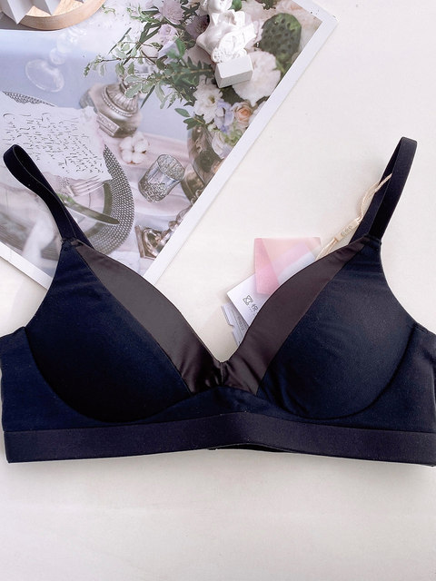 Yue Carey Girl Simple Steel Circle, Small Breast Light Noodle Underwear Comfortable Underwear ...