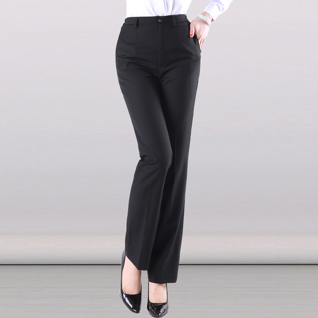 Mobile work clothes women's trousers bank suit trousers professional ...
