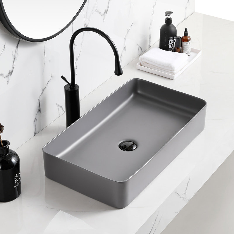 Nordic Above-Ground Ceramic Wash Basin for Home Bathroom Art