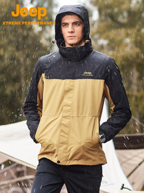 Jeep Official Jacket Men's Winter Outdoor Camping Jacket Plus Velvet ...