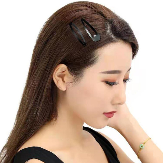 Thickened large BB clip side clip bangs clip simple hair clip black ...
