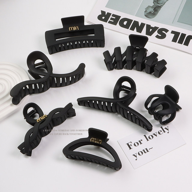 Black Large Hair Accessory Clip Feminine Hair Clip Headgear with ...