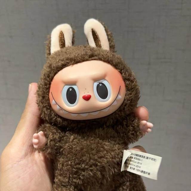 Labubu enamel doll pendant chestnut cocoa plush doll bubble Matt Popmart