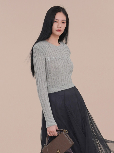 XG/Xuege Counter Skin-friendly Pullover Knit Sweater for Women 25 Spring New Simple Round Neck ...