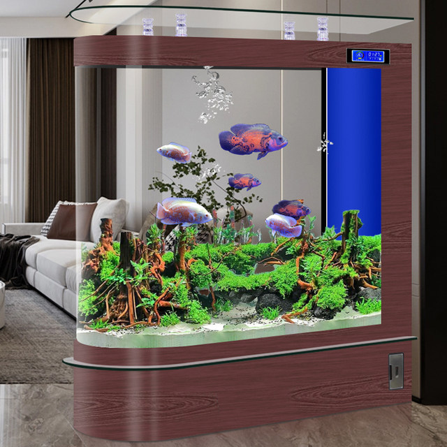 Bullet fish tank home living room medium and large fish tank aquarium ...