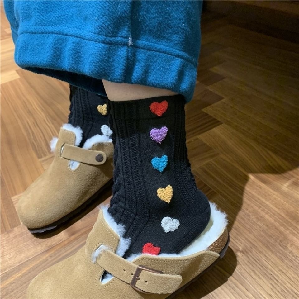 Love the screen so much! Dongdaemun socks for women, colorful dopamine four-season college wind ...