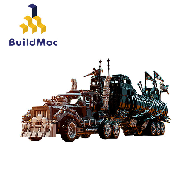 BuildMOC assembled building block toys Mad Max War Doomsday old drag ...