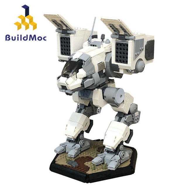 BuildMOC assembled building block toy game violent battle mecha soldier ...