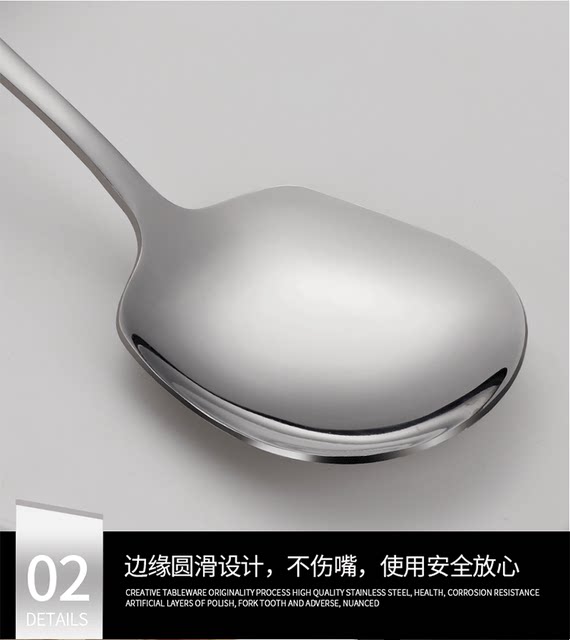 Hotel stainless steel serving spoon restaurant large male spoon ...