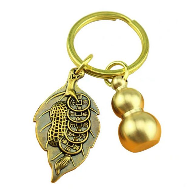 12 Chinese Zodiac Lucky Ping An Gourd Twelve Zodiac Keychain Men and ...