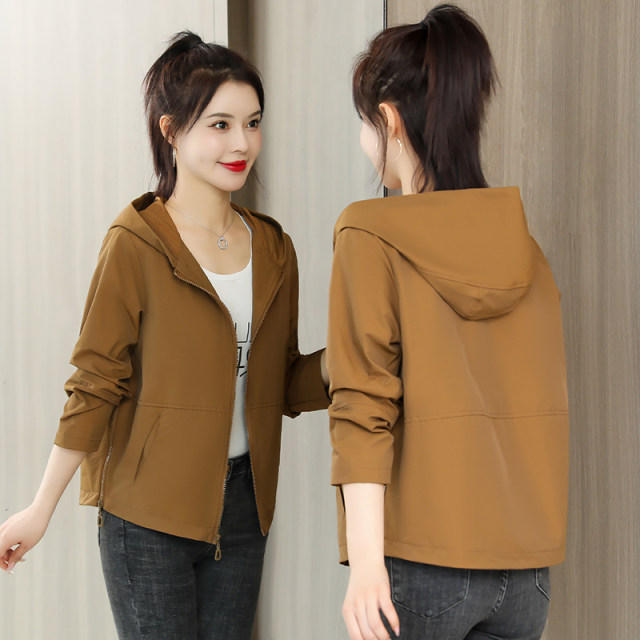 This year's popular coat women's short hooded small jacket spring and ...
