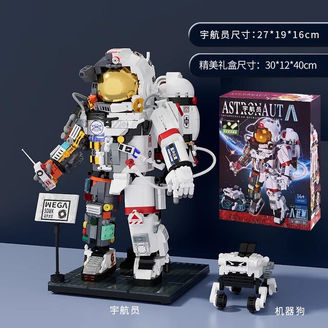 2024 New Astronaut Building Blocks Boy Assembling Educational Toys 8-10 ...