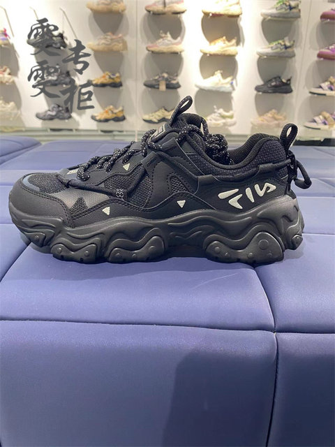 FILA women's shoes cat claw shoes 5th generation 2024 spring new men's casual heightening dad ...