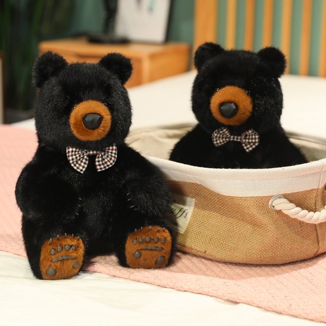 Simulated black bear plush toy bear doll hug bear doll bear rag doll ...