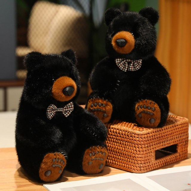 Simulated black bear plush toy bear doll hug bear doll bear rag doll ...