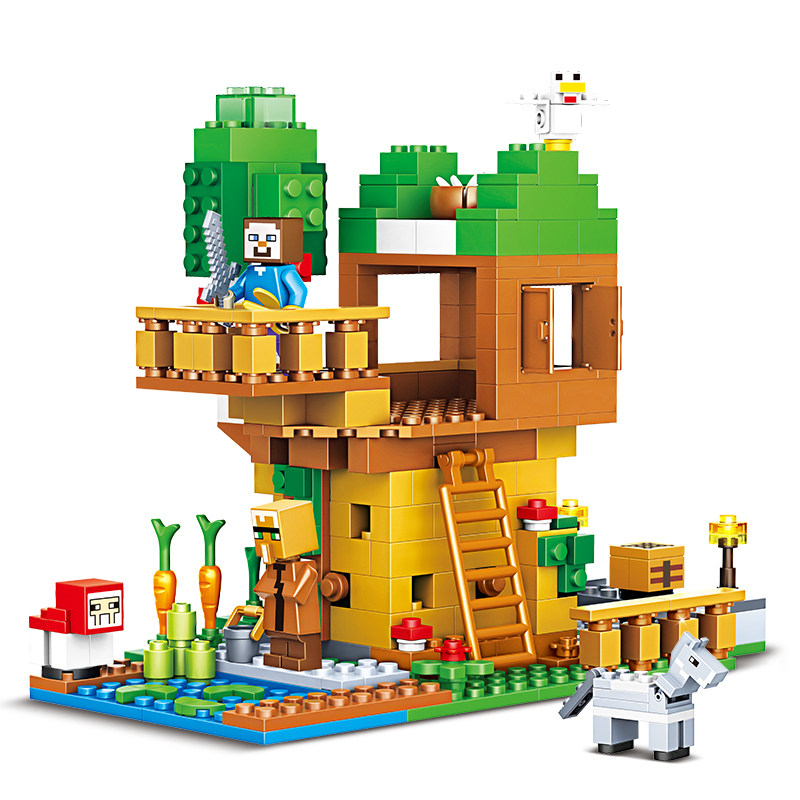 Pełna Korona Minecraft Klocki - Zestaw do Budowy Figurki Drzewa