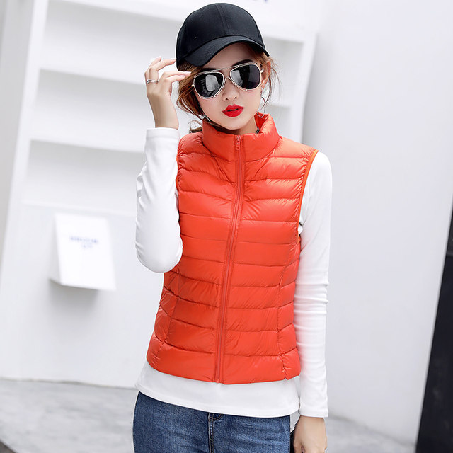 Short down Vest for Women, Portable, New Autumn and Winter Style, Stand ...