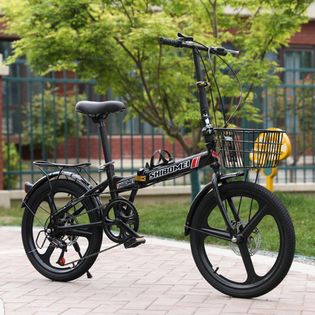 20-inch folding men's and women's bicycles, adult students, variable ...