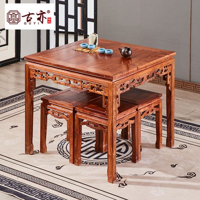 Mahogany Eight Immortals table square household rosewood dining table ...