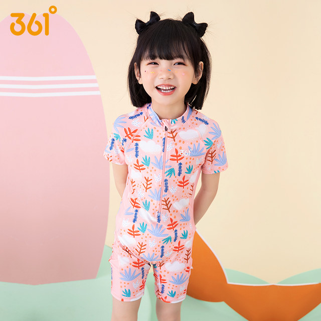 361 degree children's swimsuit girl baby cute printed one-piece swimsuit 2024 new seaside hot ...