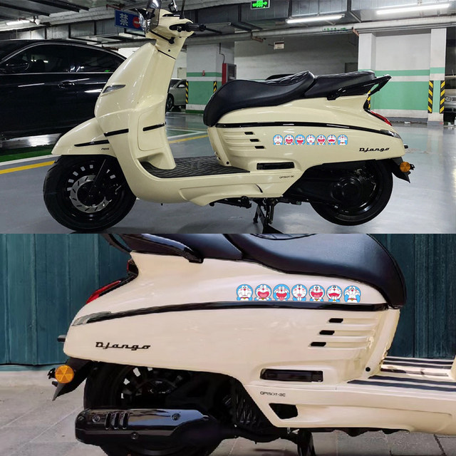 Motorcycle Electric Vehicle Sticker Doraemon Cute Doraemon Decorative ...