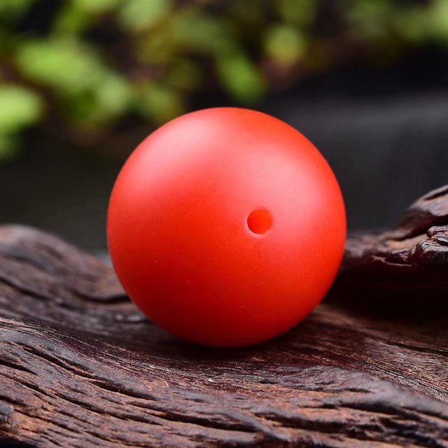 Collection grade Jinhong Baoshan South Red Agate Dispersed Beads Round ...