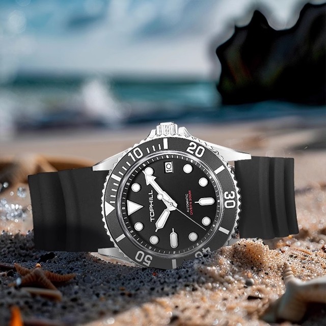 Tuofei Watch Men's New Automatic Mechanical Diving Sports Swimming 300m ...