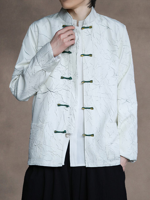 New Chinese style double-breasted Tang suit jacket Chinese style men's ...