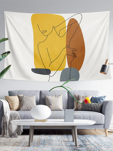 Nordic simple human nature abstract home bedroom living room sofa ...