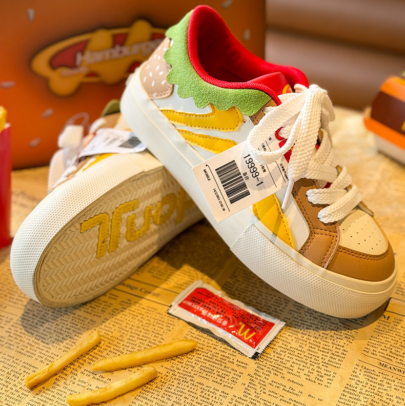Tuopin burger shoes sneakers for women summer new niche thick-soled ...