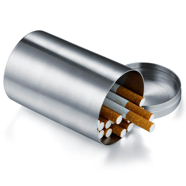 Creative stainless steel sealed cigarette box for men, portable storage ...