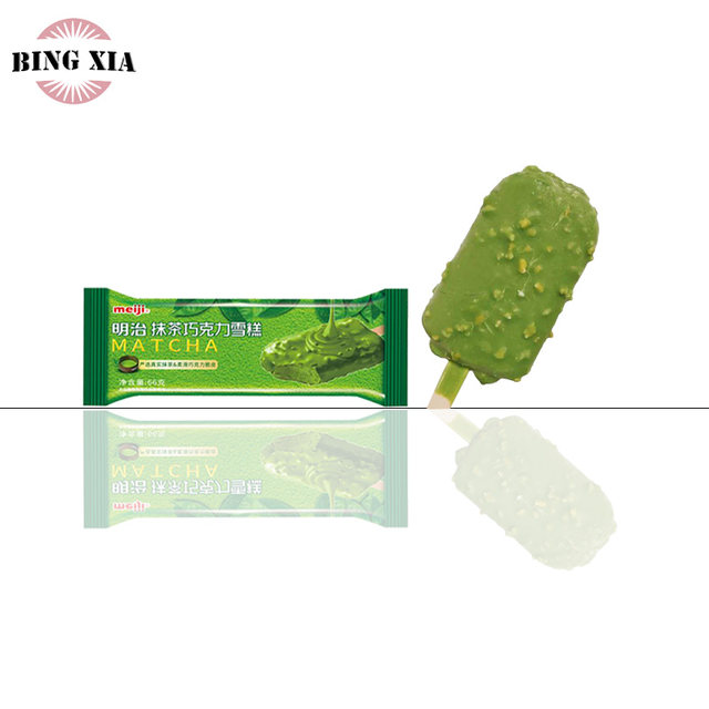 Meiji meiji new matcha chocolate 66g ice cream flat bar pearl milk tea ice cream Internet ...