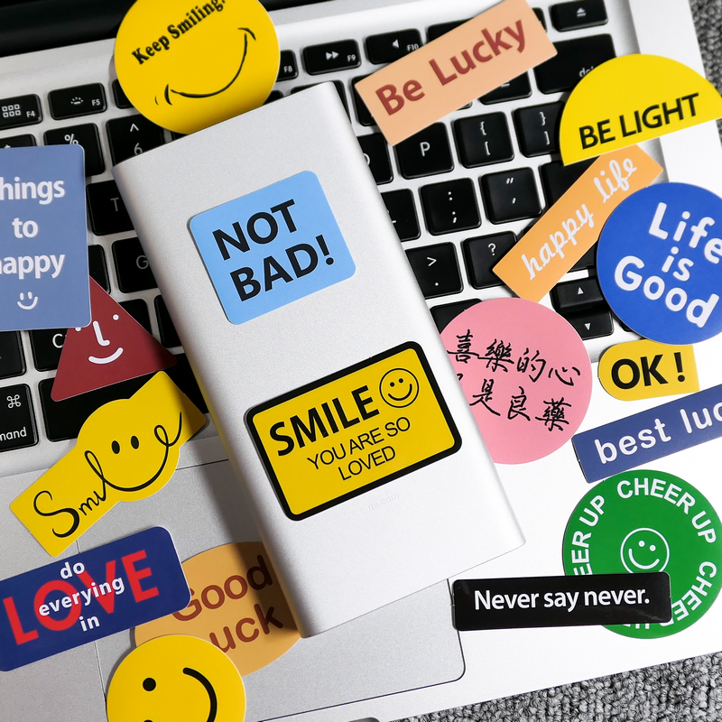 Art stickers 18 power of words stickers laptop mac mobile phone tablet ...