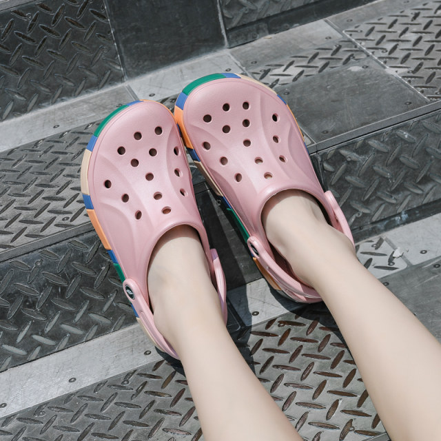 Croc shoes for women, fashionable non-slip soft-soled flat-soled nurse ...