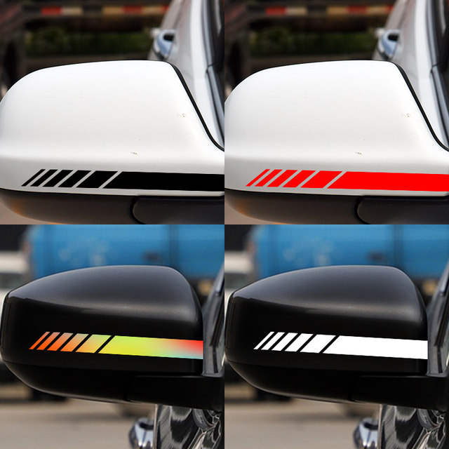 Auto rear -view mirror sticker modification pull flowers and rainproof ...