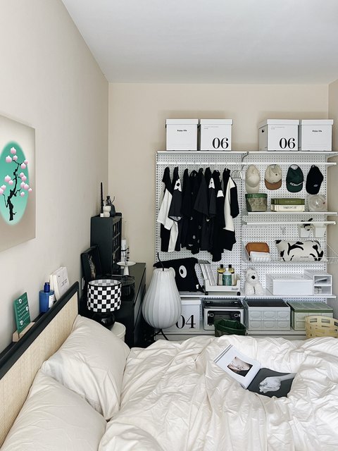 Exempting wall iron hat 19 bedroom storage simple metal cave board open ...