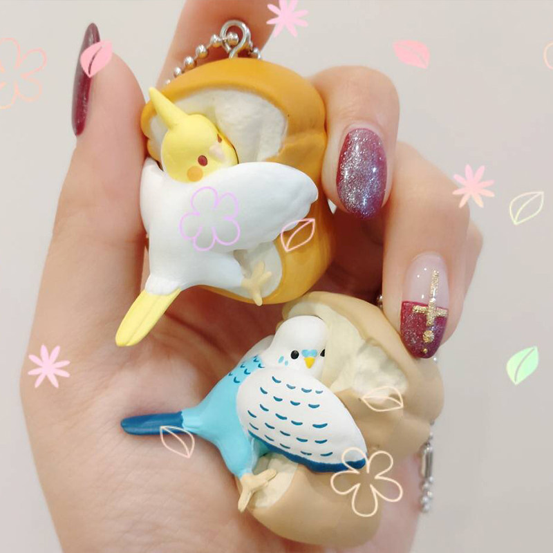 Japanese Genuine Qualia 2nd Bomb Bread Bird Gashapon Pendant ...