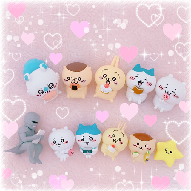 Japanese genuine Chitan's self-deprecating bear gashapon Chiikawa sitting on a wooden stake