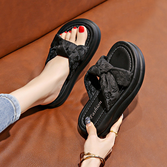 National style new Chinese style summer outer wear slippers for women ...