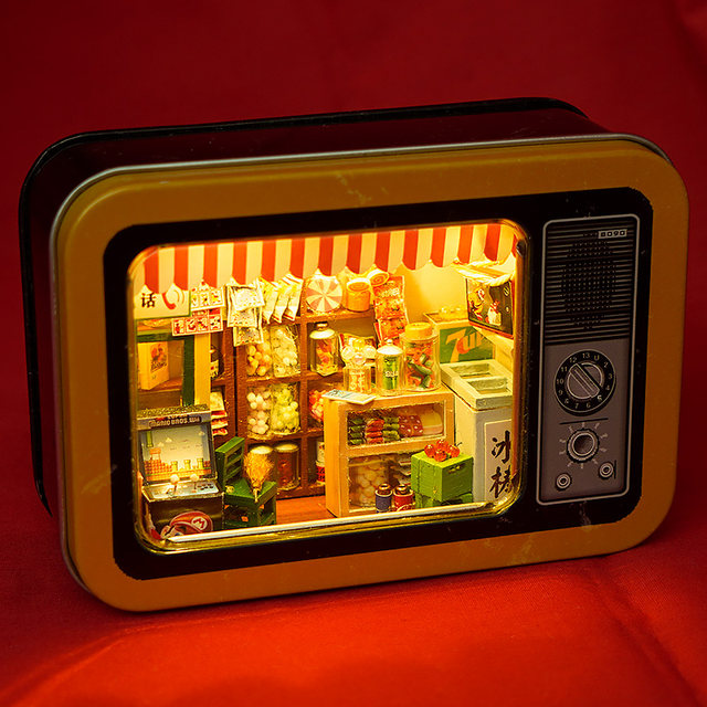 Craftsman diy handmade cabin box mini small house miniature scene ...